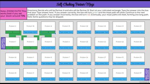 Editable Digital Template Bundle | Large Partner Mazes by Erica Loves Math