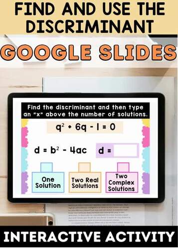 Discriminant of Quadratic Equations | Number of Solutions | Google Slides