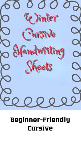 Winter Cursive Writing Sheets | Seasonal Writing by SMART TEACHERS 99
