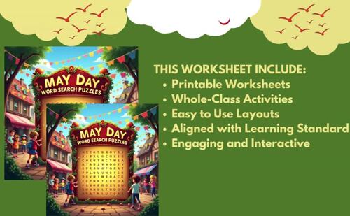 Spring Into May Word Search Puzzle Fun Activities 2nd,3rd,4th,5th,6th ...