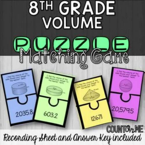 Volume Matching Game by Thriving Teacher Inc | TPT