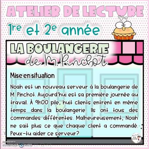 French Reading Game | Atelier de lecture La boulangerie de M. Pinchot