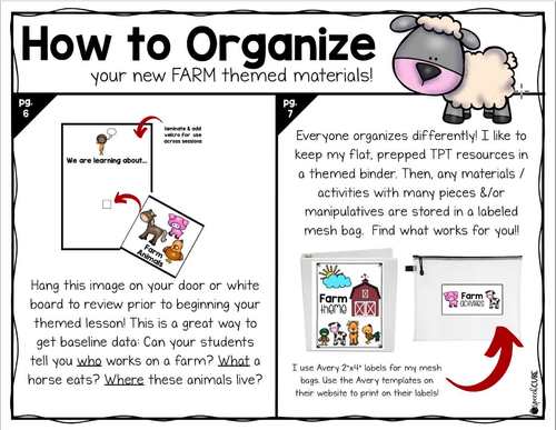 Farm Speech Therapy Language Activities by Speech Cube | TPT