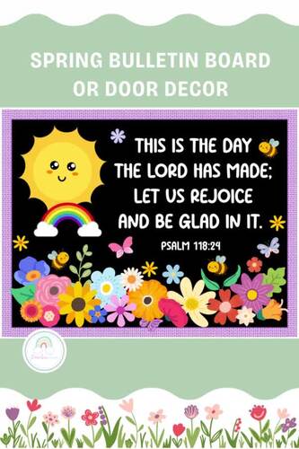 Spring Bullein Board Ideas March Door Decor Christian Classroom Decorations