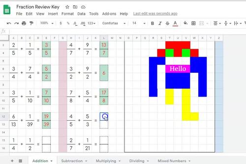 Digital Fraction Practice | Adding Subtracting Multiplying and Dividing