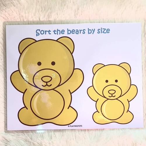 Bear Counters Learning Mats, Montessori Math, Preschool and PreK Math