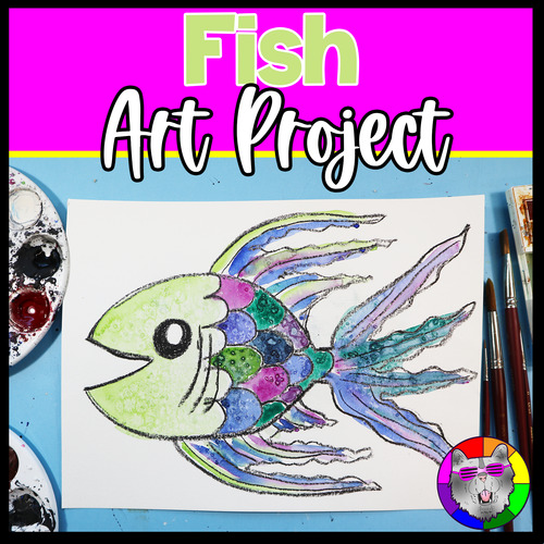 Watercolor Fish Art Lesson Watercolour Art Project Kindergarten Summer Art