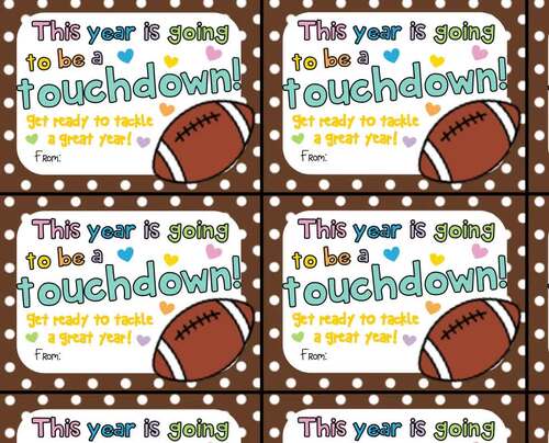 Football (Fidget Toy/Stress Ball) Beginning of Year Gift Tag- This year ...