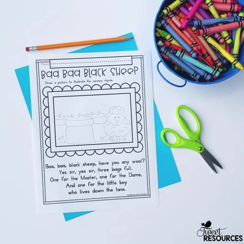 Baa Baa Black Sheep Nursery Rhymes Printables with Posters, Readers & more!