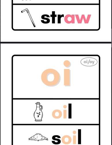 Vowel Diphthongs Anchor Charts, Phonics, Phonemic Awareness, Vowels