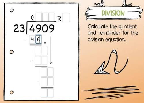 Long Division WITH Remainders 4 Digit Dividends and 2 Digit Divisors ...
