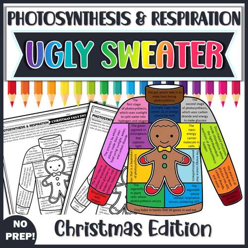 Photosynthesis & Respiration Christmas Ugly Sweater Science Biology ...