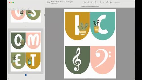 Welcome Banner & Countdown | Potted Plants Music Room Decor by ...
