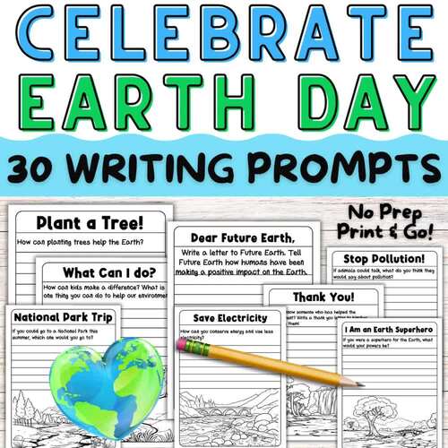 Earth Day Activities Writing Prompts Human Impact on the Environment