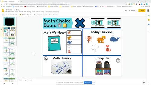 Digital Math Choice Board and Math Spiral Review Q1 Week3 | TpT