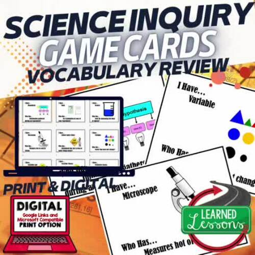 Adaptations Game Cards, Test Prep, NGSS, Life Science Vocabulary Review