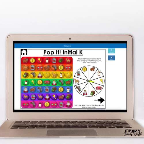 Articulation Pop It BOOM Cards™ for K & G | Speech Therapy by Jenn Alcorn