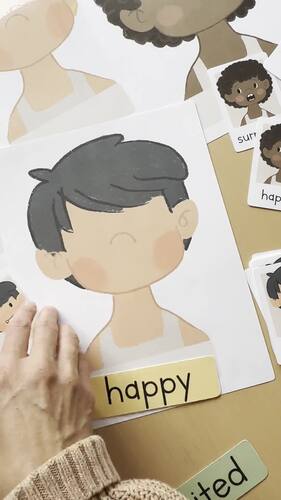 Editable Feelings Chart Emotions Activity for Kids Boys Version ...