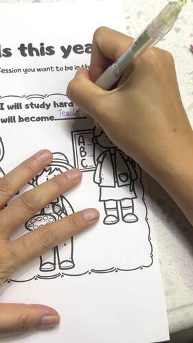 New years 2025 resolutions goal setting,goals,coloring page | TPT