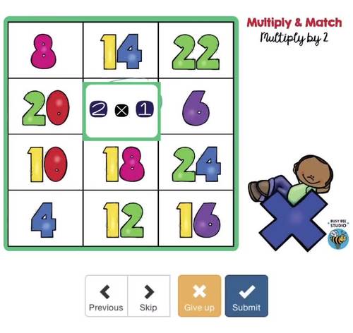 Boom Cards Multiplication | Multiply by 2 | Distance Learning | TPT