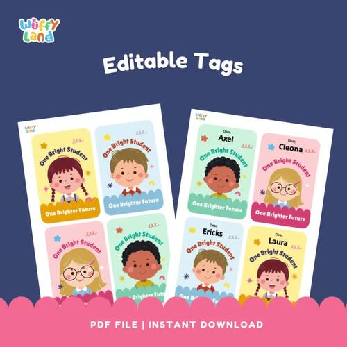 Student End of Year Gift Tags “One Bright Student”, Easy to Use and ...