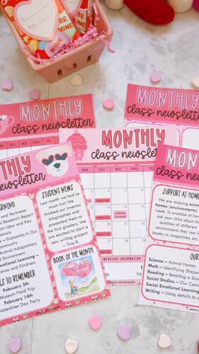Valentines Day Classroom Newsletter Templates Editable by Bloom With ...