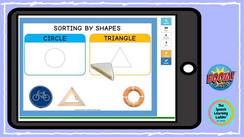 Real Objects Identifying Shapes and Sorting 2D Shapes Boom Cards