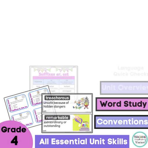 myView Grade 4 Unit 1 Bundle 2 Vocabulary Word Study Comprehension ...