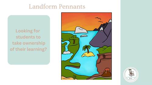 Landforms and Bodies of Water Research Pennants, Graphic Organizers ...