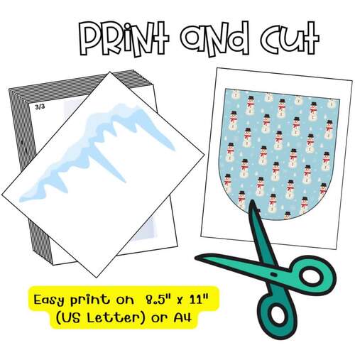 Winter Snowman Bulletin Board Kit | Editable Classroom Door Decor