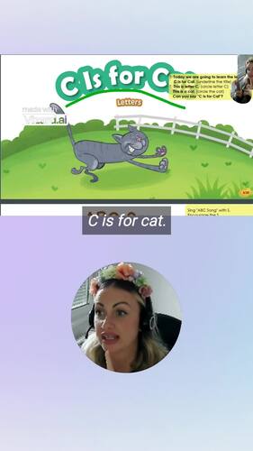Pre-level Beginner U1 L2 - -C IS FOR CAT by SuperB English for Kids