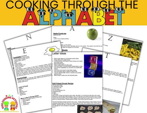 Cooking through the Alphabet-A-Z Kids Cooking Activities | TPT