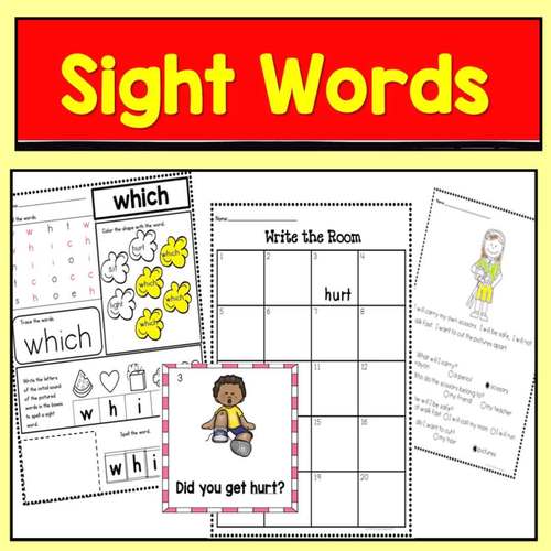 Sight Word Practice | Center Activity and Worksheets | List 10 | K - 1