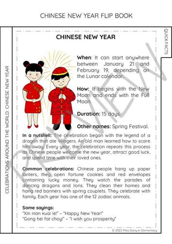 Chinese New Year Activity Pack | Grades 2nd to 5th by Miss Dany in ...