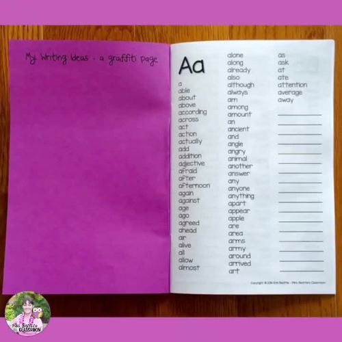 Personal Student Dictionary (Upper Grades) - Top Sight Word Lists Plus ...