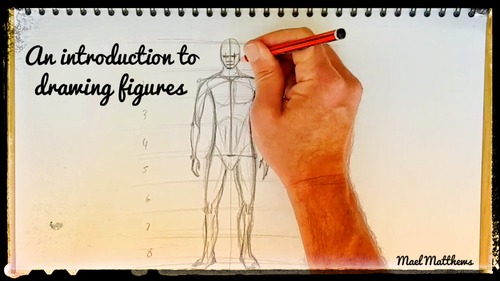 Video Lesson Tutorial. Drawing the human figure by Start Art Education