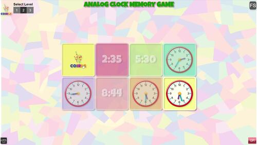 Analog Clock Memory Game by MathTechie | TPT