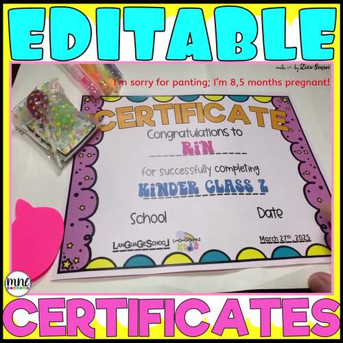 Editable And Printable End of The Year Graduation And Awards Pack