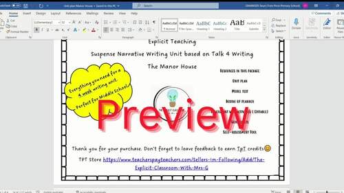 Narrative Unit Based on Talk4Writing Text (Suspense) | TPT