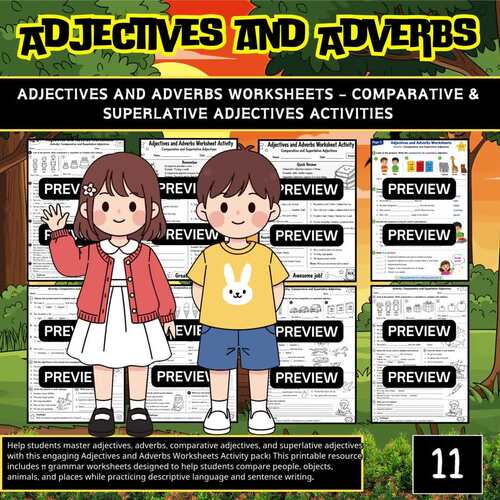 Adjectives and Adverbs Worksheets – Comparative & Superlative Adjectives