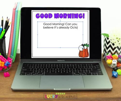 October Digital Morning Meeting Activities: Digital Calendar, Math ...
