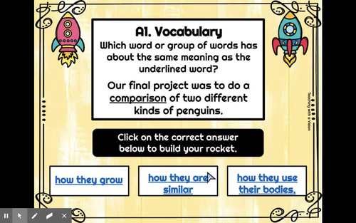 Grade 4 myView Unit 1 Week 3, Digital Build a Rocket Assessment Practice