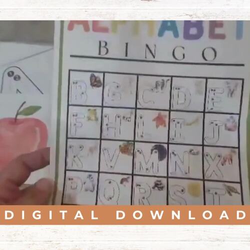 Alphabet Bingo | Picture Alphabet Bingo | Preschool Game | ABC ...