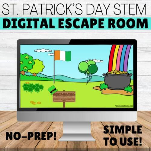 St Patrick's Day STEM Escape Room - Fun No Prep Fully Digital Breakout ...