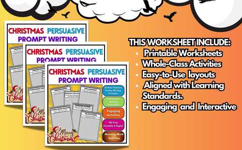 Christmas Persuasive Writing Prompt Activities Morning Work 4th,5th,6th ...