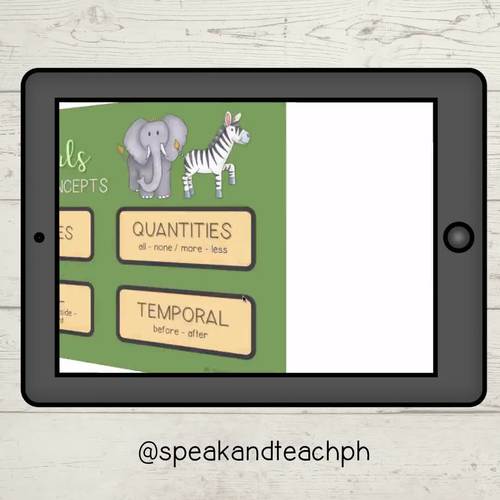 Animals Basic Language Concepts No Prep Speech Therapy Boom Cards™