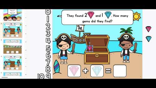 Digital Story Problems Sums to 10 for Google & Seesaw | Word Problems