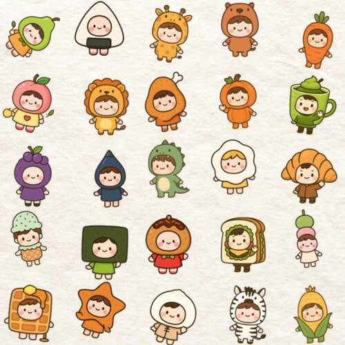 109 Cute Costume Kids Clipart PNG | 3000x3000px | by AmsolBooks | TPT