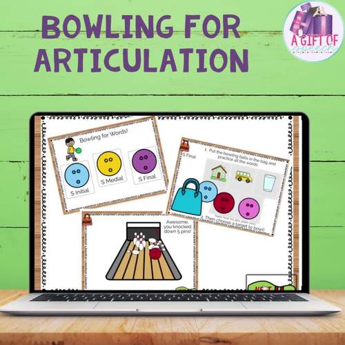 Articulation Boom Cards™ NO PREP Bundle Bowling Speech therapy activities