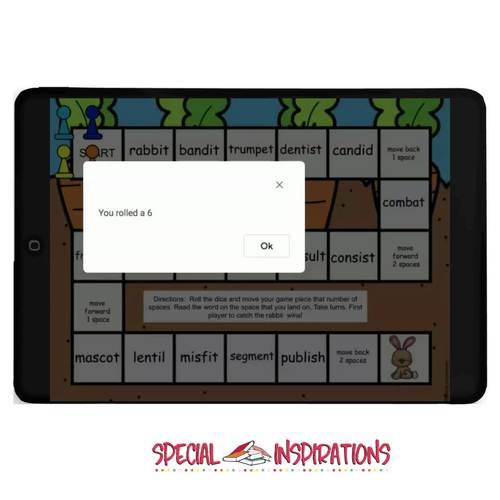 Catch the Rabbit Words! (VC/CV Syllable Division Board Games) | Print ...